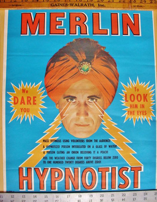 vintage hypnosis posters - Hypnosis Over Easy